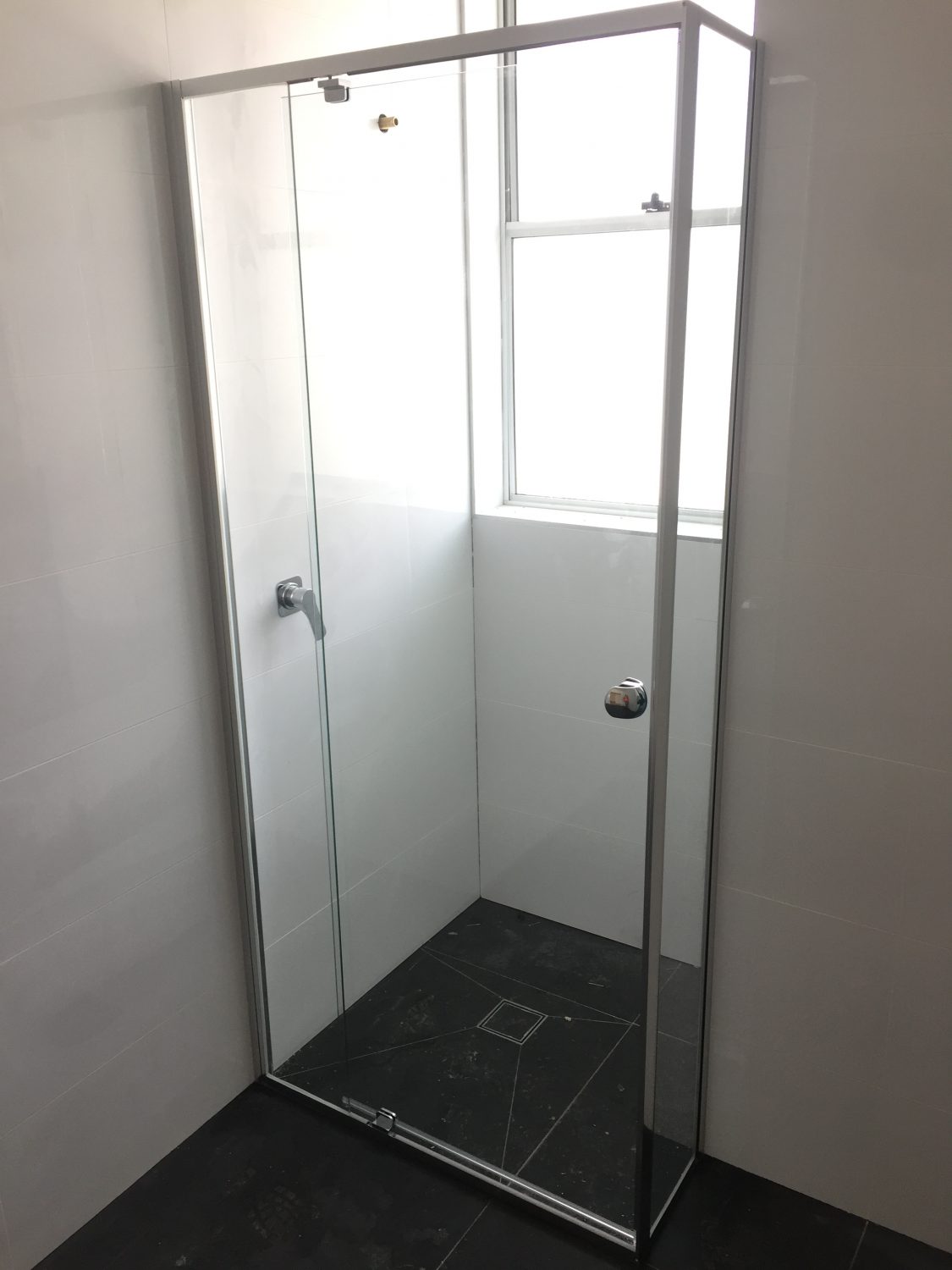 Semi Framed Overlap Chrome | Pro Shower screens and Wardrobes