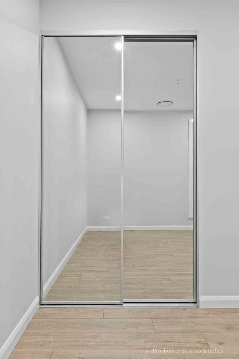 Matt-Silver-Mirror-Sliding-Doors-3 | Pro Shower screens and Wardrobes